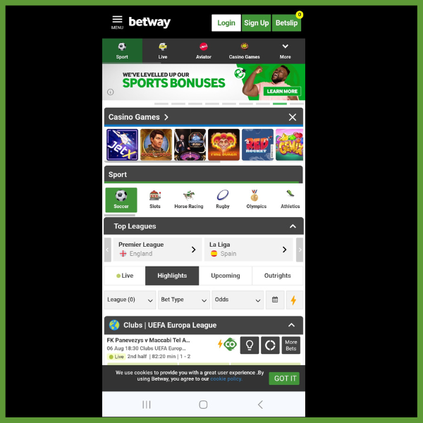 Betway app: Download and install in South Africa (2025)