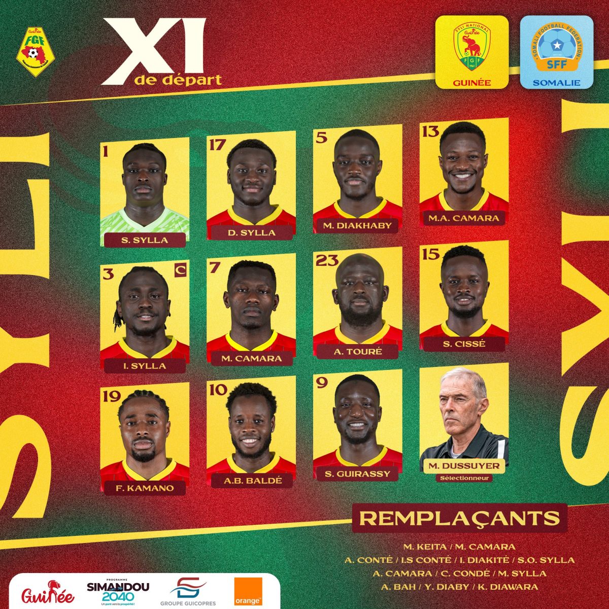 Guinée-Somalie : chaîne TV, compos et heure du match